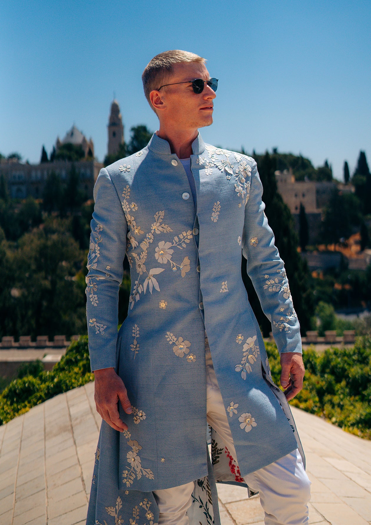 Adheesh Modern Sherwani for Men Wedding at Sahil Kochhar